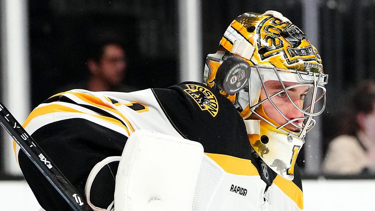 Bruins' Jeremy Swayman boldly explains reason for attempted goalie ...