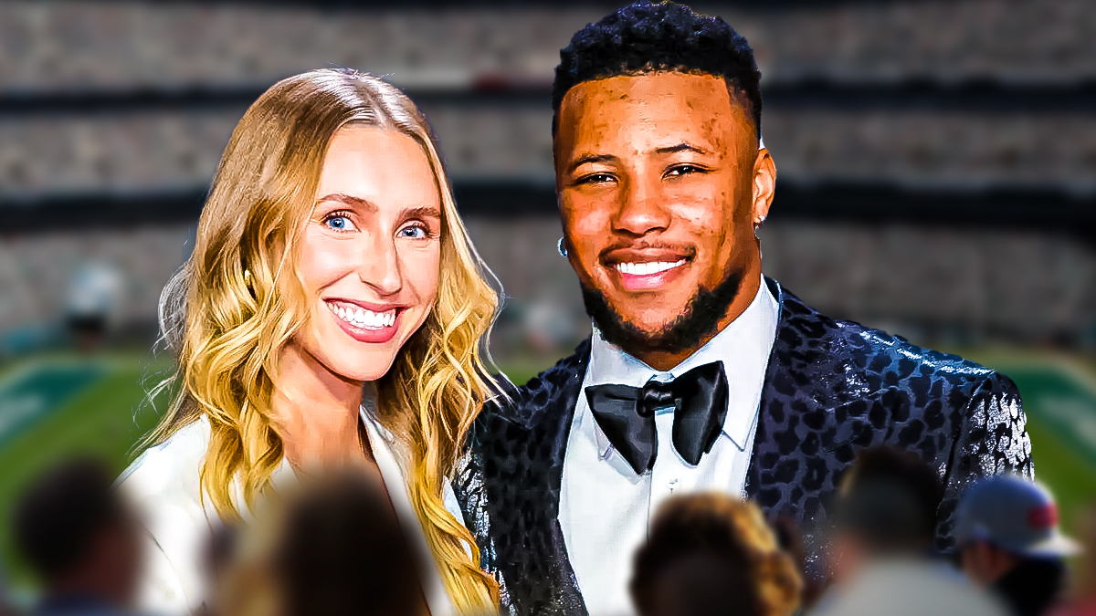 Saquon Barkley's fiancée Anna Congdon shares 3-word reaction to $41m ...