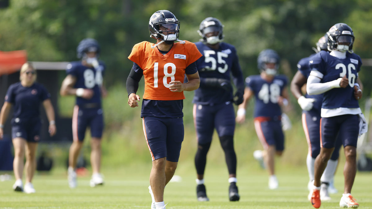 Watch NFL QBs Caleb Williams, Josh Allen link up at Bears-Bills practice