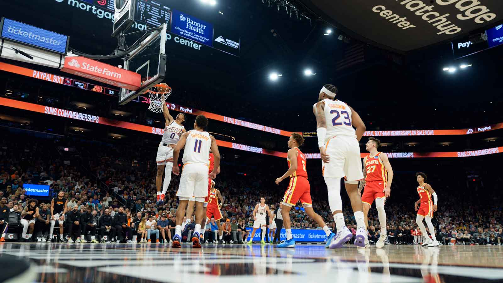 Hawks news: Zaccharie Risacher exits Suns clash after scary fall ...