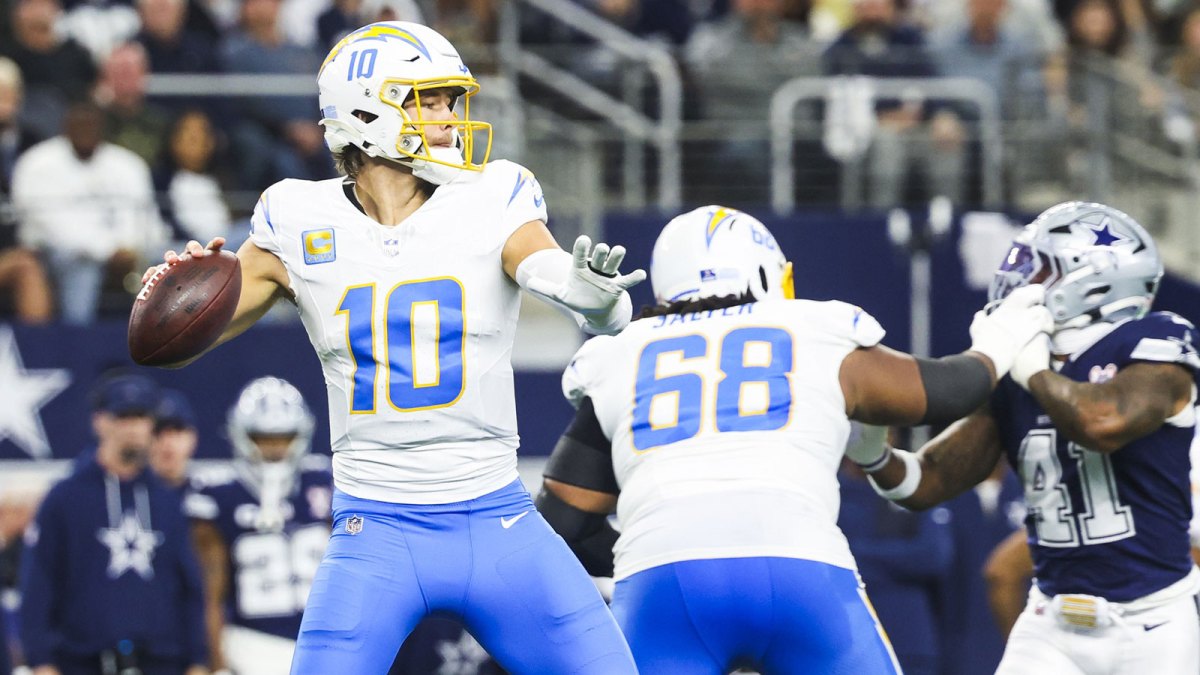 Chargers news: Jim Harbaugh on Justin Herbert's 'Picasso' outing vs ...