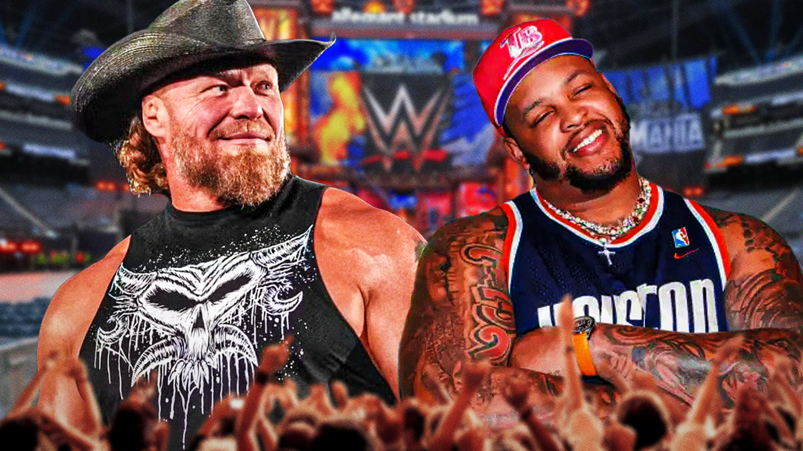 WWE news: Brock Lesnar all smiles for WrestleMania link-up with Bills ...