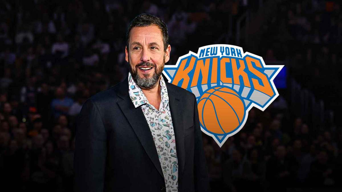Adam Sandler dresses like Knicks play at 7 for wife's red carpet event