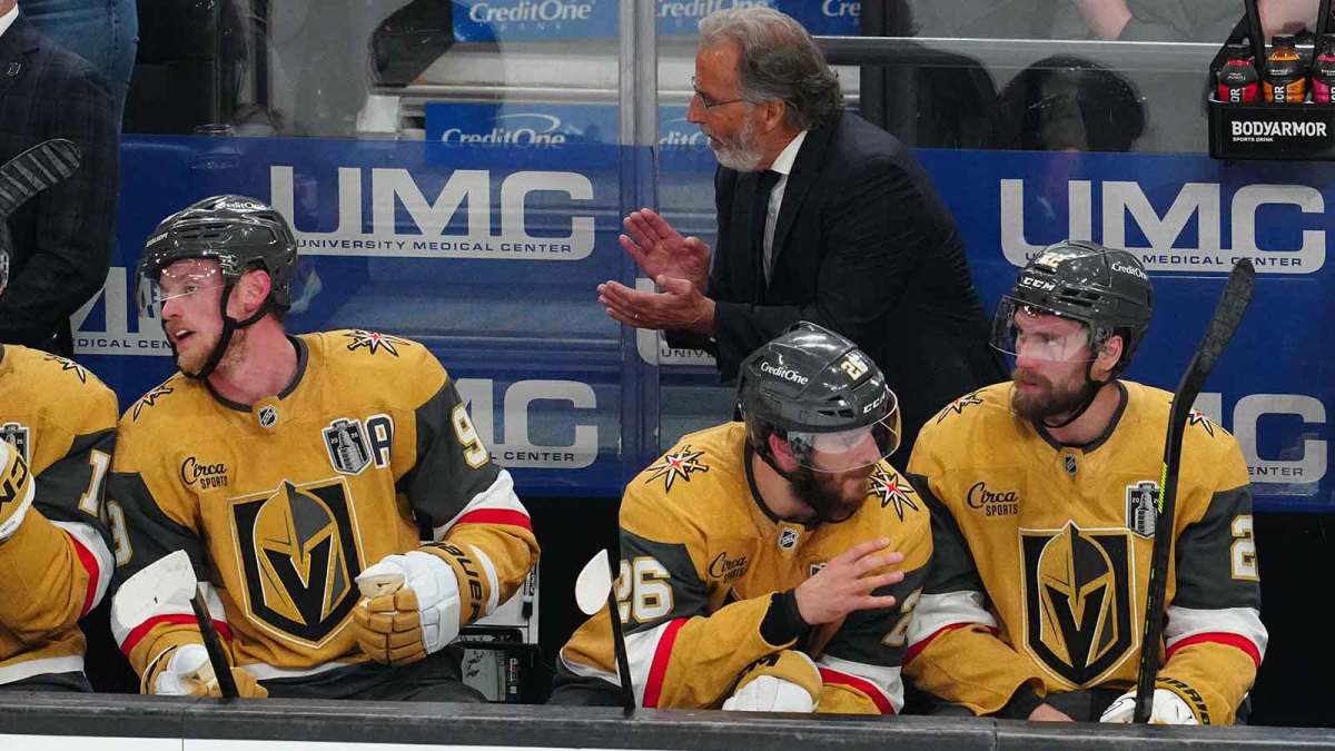Golden Knights HC John Tortorella's mic hilariously gives up mid-answer ...